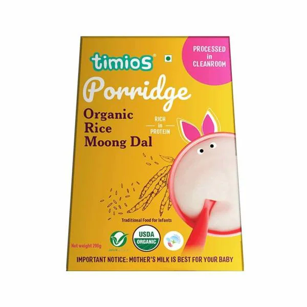 Timios Organic Rice& Moong Dal Porridge| Healthy and Nutritious|400g ...