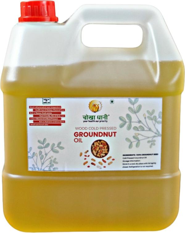 CHOKHA GHANI Wood Cold Pressed - Edible - Groundnut Oil Groundnut Oil ...