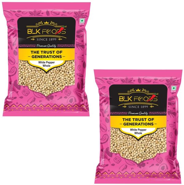 BLK Foods Select White Pepper Whole (safed Mirch Sabut) 400g (2 X 200g ...