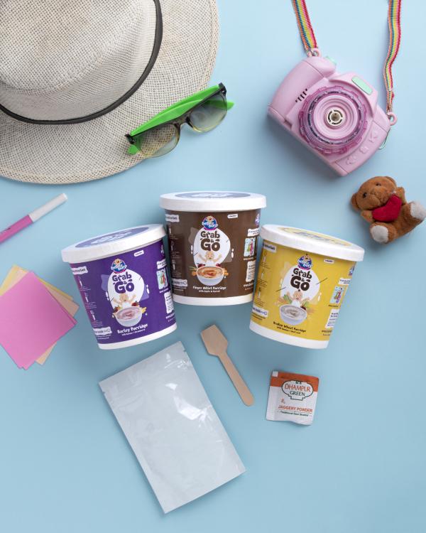 Bebe Burp Travel Pack Grab N Go (Pack of 3) (Barley mix, Fingermillet ...