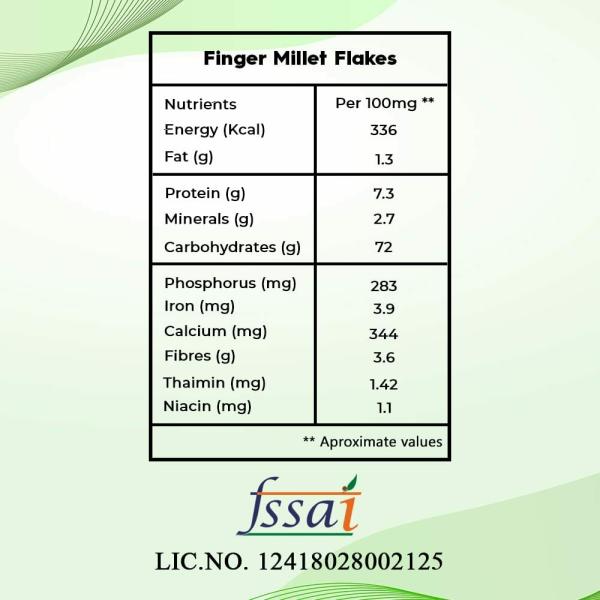 B&B Organics Finger Millet Flakes (5 kg) / Ragi Aval / Nachni Poha ...