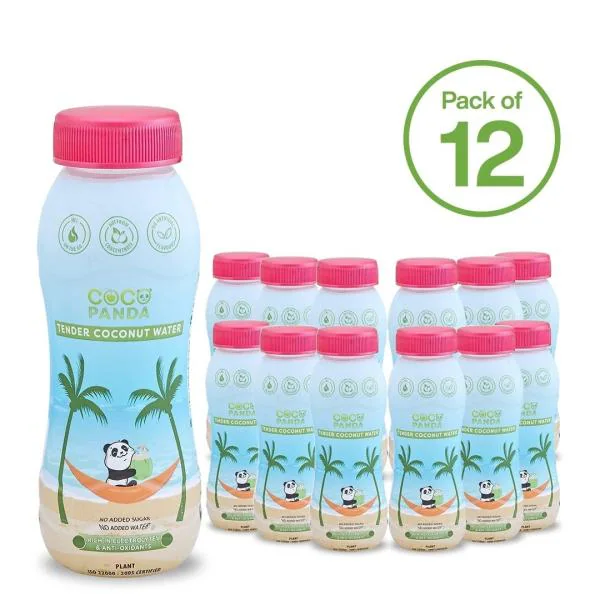 Coco Panda Tender Coconut Water | 200 ml Each (Pack of 12) | No Added ...