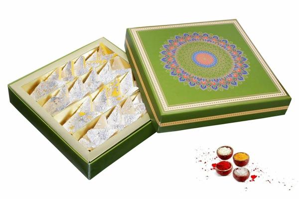 GHASITRAM'S Bhaidooj Special Kaju Katli 400gms with Free Roli Tikka and ...