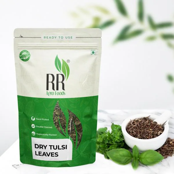 RR AGRO FOODS 100% Pure Dry Tusli Leaves Tea | Rama Tulsi | Immunity ...