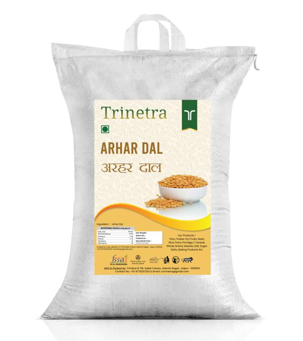 Trinetra Best Quality Arhar Dal (Split Pigeon Peas) -5Kg (Packing) Toor ...