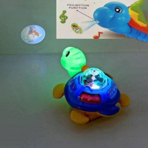 WORLD WIDE WISHES Multicolor Tortoise Sound Toy Musical Bump And Go ...