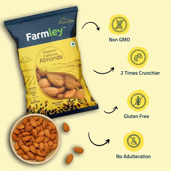 Farmley Premium California Almonds 250 g - JioMart