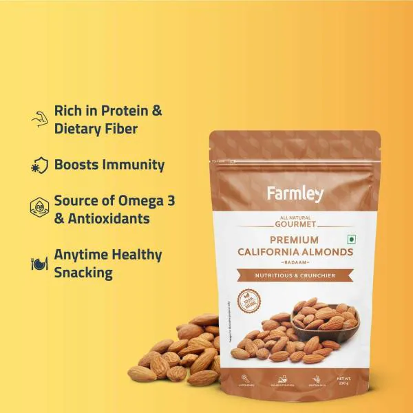 Farmley Premium California Almonds 250 g - JioMart