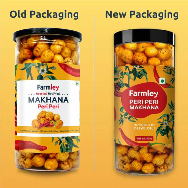 Farmley Peri Peri Roasted & Flavored Makhana Jar 180 g (Pack of 2, Each ...