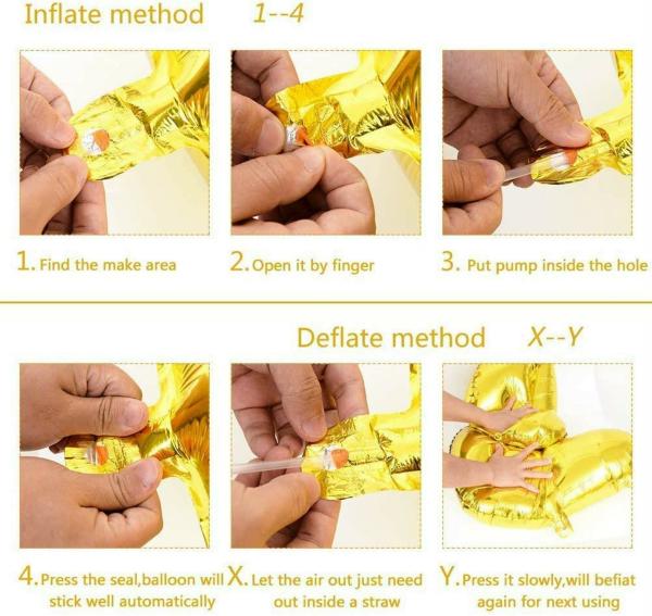 Theme My Party Gold Aluminium Moon Shaped Balloons, Star Shaped ...