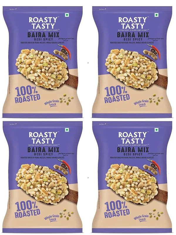 Roasty Tasty Roasted Bajra Mix Desi Spicy Whole Grain Indian Snacks ...