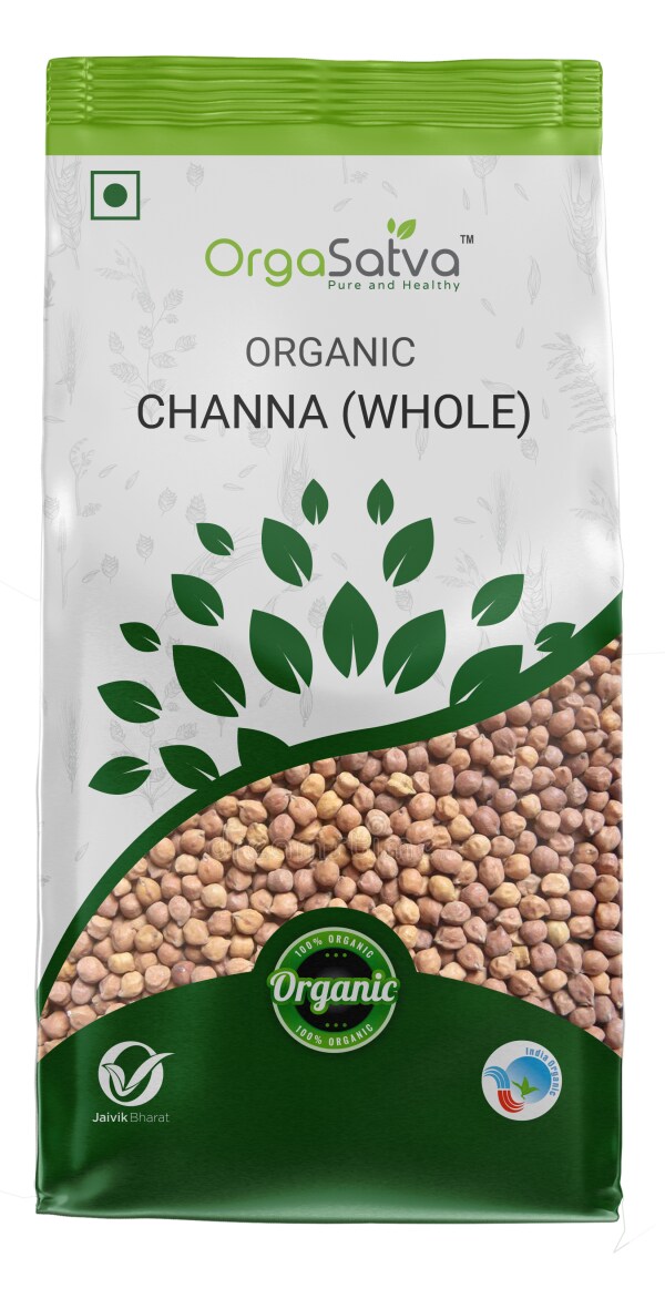 OrgaSatva Organic Chana (Whole) Brown Pack of 1 kg X 2 - JioMart