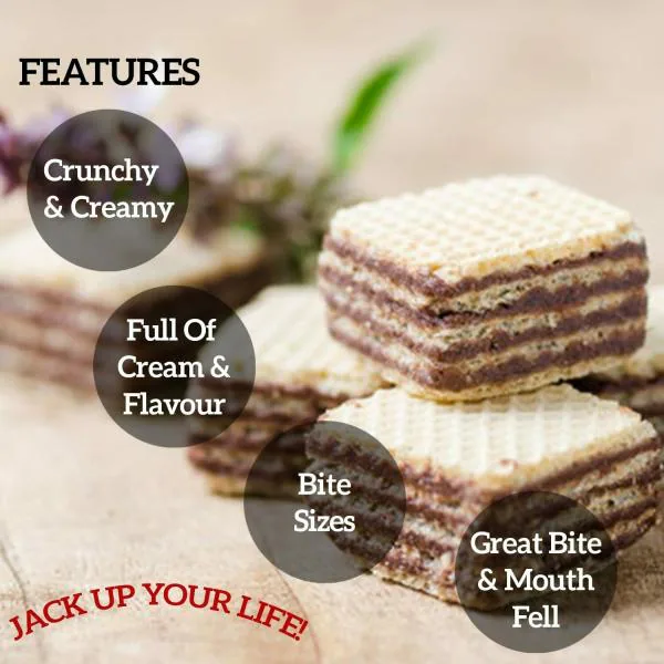 Jacker Hazelnut Wafer Cube 100g, Smooth & Hazelnut Crunchy Layered ...