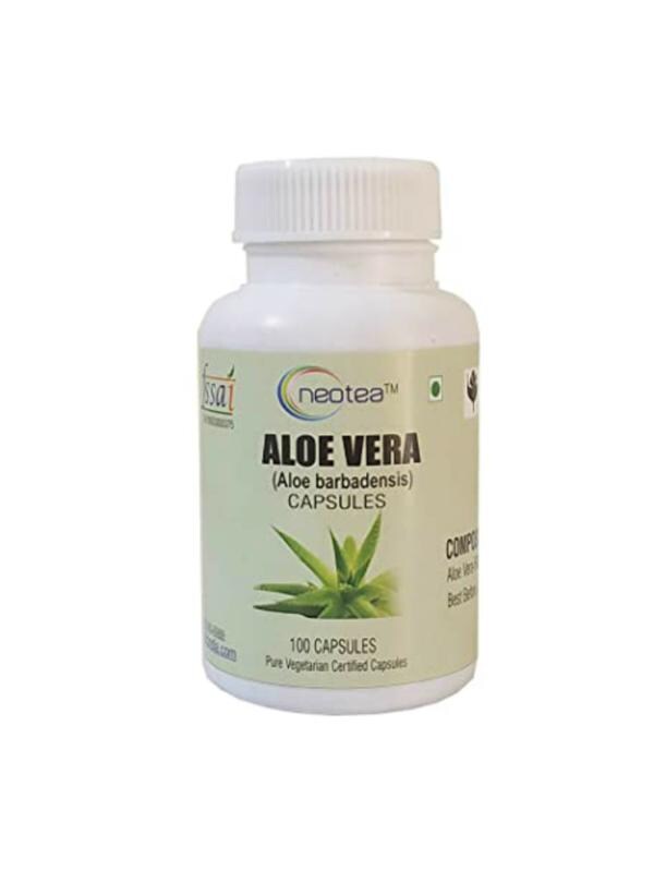 Neotea Aloe Vera Katralai Gheekumari Kathalai Capsules 500 mg - 100 Pcs ...