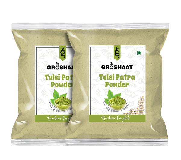 Groshaat Hand Beaten Tulsi Patra Powder -200gm Each (Pack Of 2) 400Gm ...