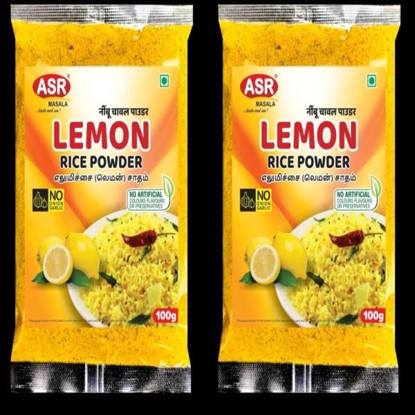 ASR Masala Instant Homemade Lemon Rice powder 100gm Pack of 2 - JioMart