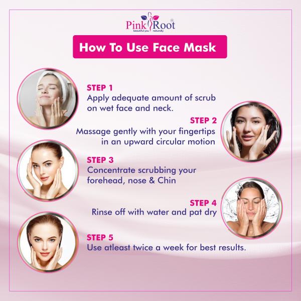 Pink Root Men and Women Ubtan Face Mask Anti Bacterial Dm Water and ...