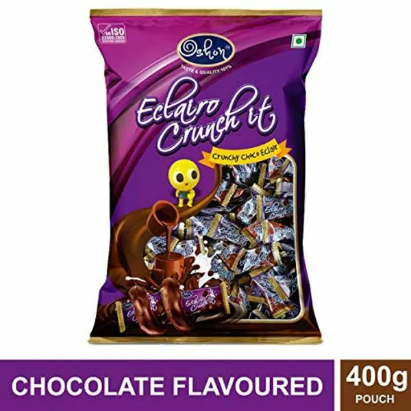 Oshon Candy Caramel Filled Eclairo Crunchy Chocolate 400 G - JioMart