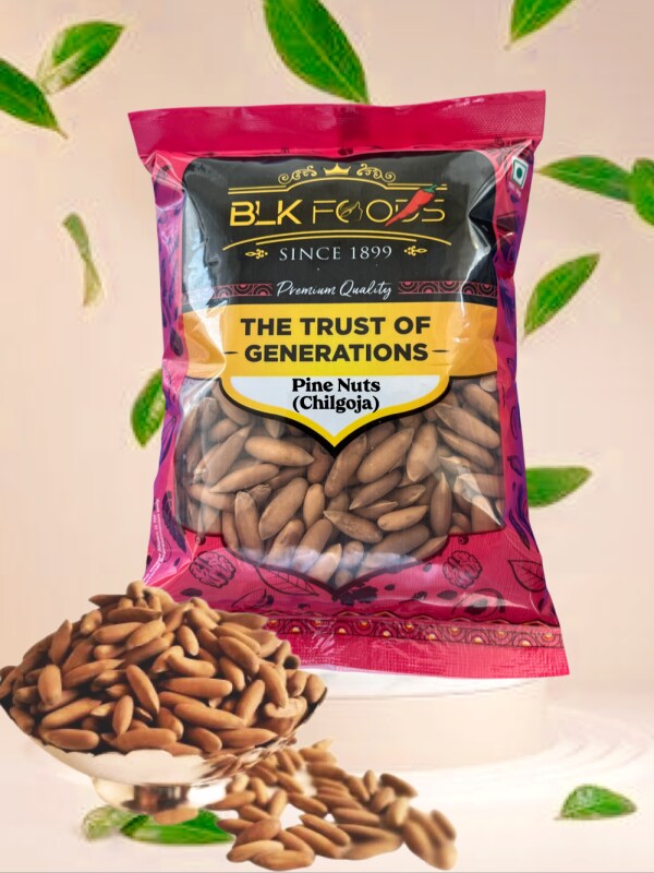 BLK Foods Tasty Pine Nuts Jumbo size (Chilgoja | Tilgoja) Roasted ...