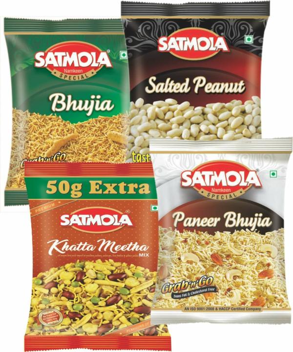 Satmola Namkeen Combo - Paneer Bhujia, Bikaneri Bhujia, Salted Peanut ...