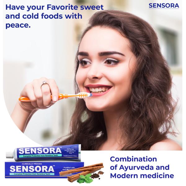 SENSORA Herbal Sensitivity Relief Toothpaste with Rapid Relief Formula ...