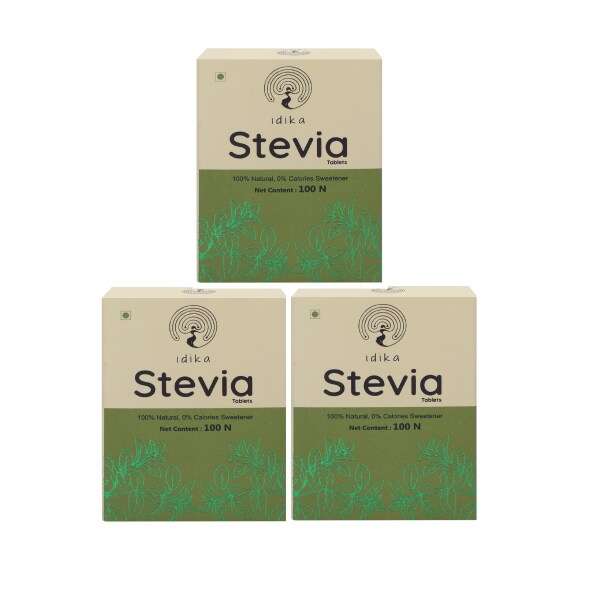 Idika Stevia 100 Tablets - Sugar free (Pack of 3) - JioMart