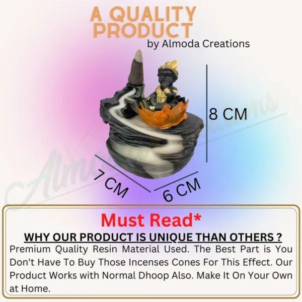 Almoda Creations Lord Shiva Smoke Backflow Cone Incense Holder ...