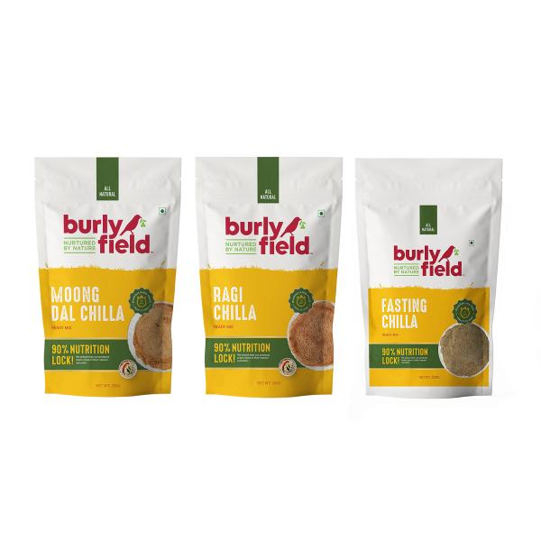 BURLY FIELD 100% Natural Chilla Combo |Ragi Chilla+ Fasting Chilla ...