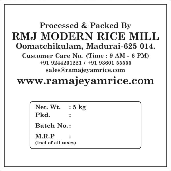 Rajabhogam Ponni Boiled Rice 5Kg - JioMart