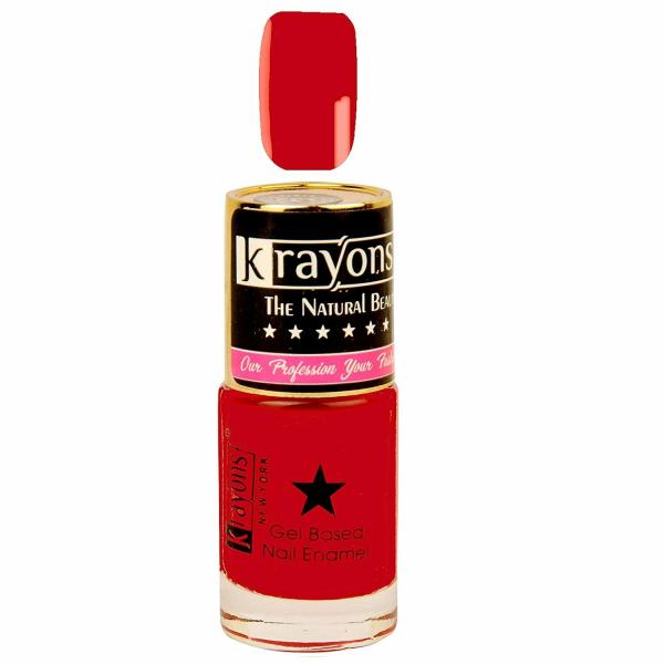 Krayons Gel Base Glossy Effect Nail Polish 6 ml Each Pack of 3 Neon Orangesilver Greysignal Red ...