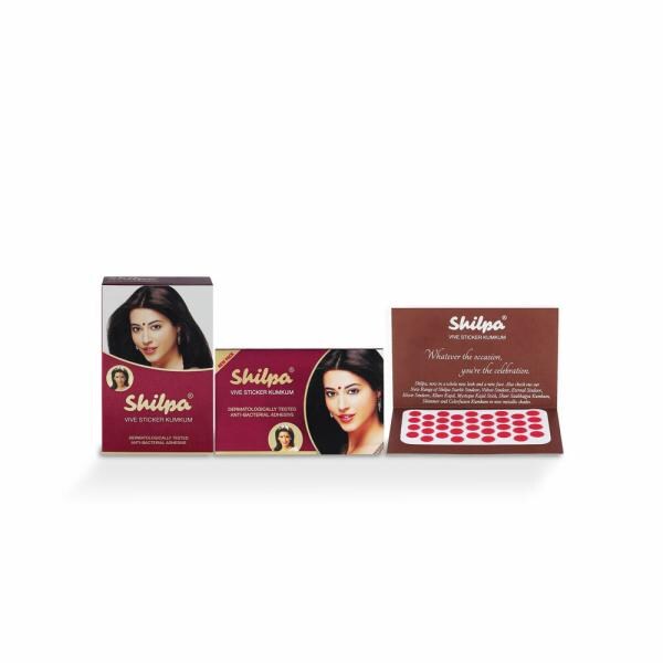 Shilpa Vive Sticker Kumkum (Box Contains 15 Packs) (05, Red) - JioMart