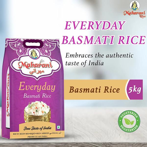 Maharani Everyday Basmati Rice (Medium Grain, Steam) (10 kg) - JioMart