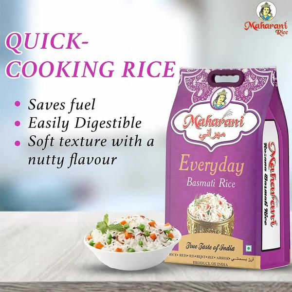 Maharani Everyday Basmati Rice (Medium Grain, Steam) (10 kg) - JioMart