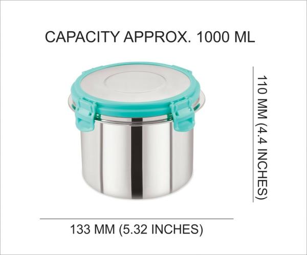 PPI Air Tight Fusion Container Click and Seal Lock Stainless Steel ...