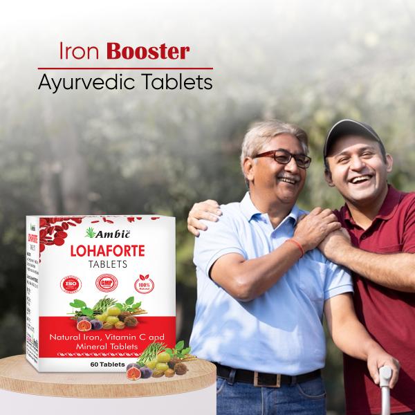 AMBIC Lohaforte Iron Tablets I Ayurvedic Hemoglobin Booster for Anemia ...