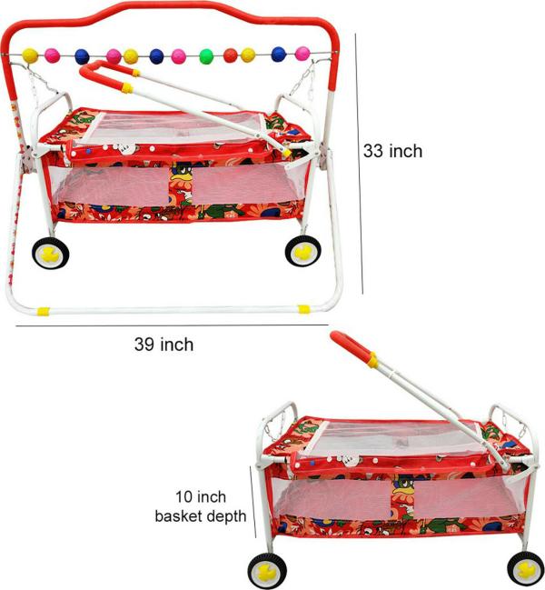 Confiado Red Metal Cradle |BASSINET|BASINET|CRADLE|BABY BASSINET|BABY ...
