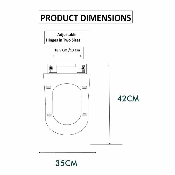 ELEGANT CASA Colour White A-11 Sleek Design Soft-Closing PP Round ...