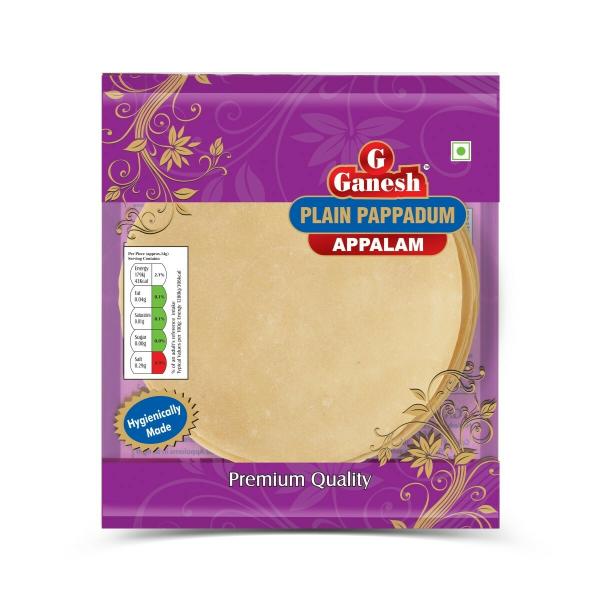 GANESH APPLAM MADRAS PLAIN PAPAD(6" ) 200GMS -Buy 1 Get 1 Free - JioMart