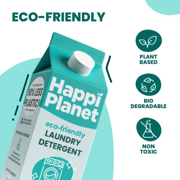 Happi Planet | Eco-Friendly Laundry Liquid Detergent | 3 x 1000ml ...
