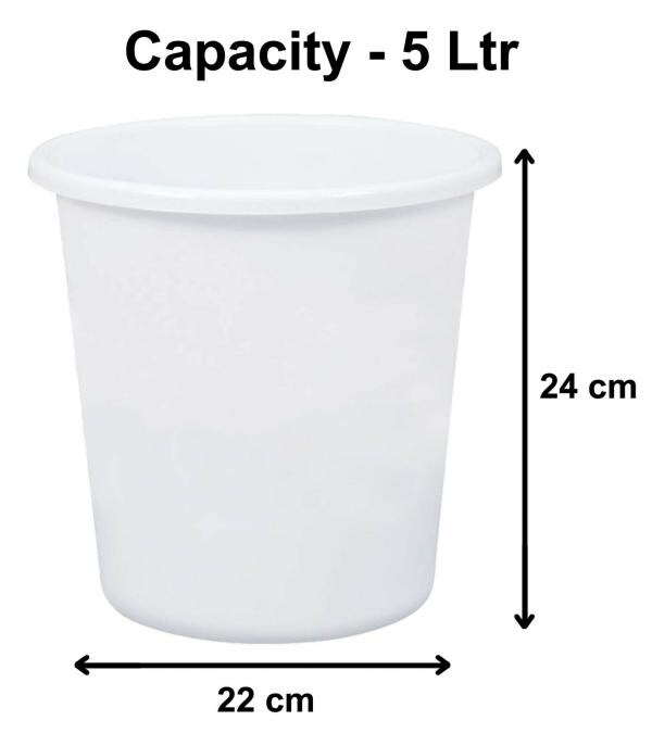 Kuber Industries White Plastic Dustbin Garbage Bin (Set Of 3) - JioMart