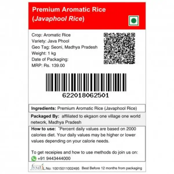 Premium Aromatic Rice (Javaphool Rice) 1kg - JioMart