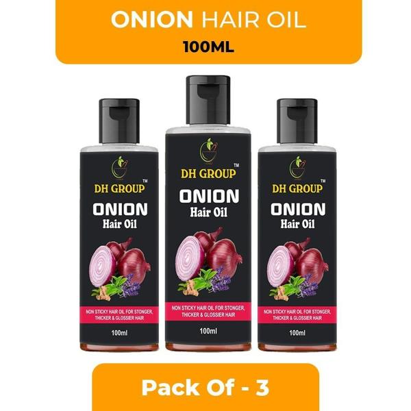 DH GROUP Red Onion Hair Oil For Help To Hair Growth And Control Hair Fall (Pack of 3) - JioMart