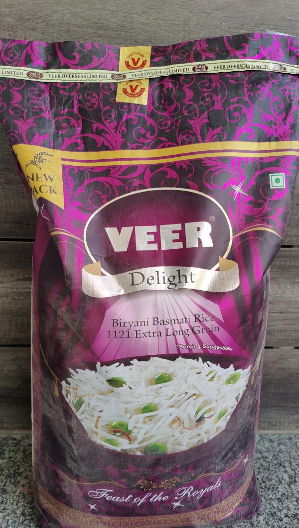 VEER DELIGHT EXTRA LONG GRAIN - BIRYANI BASMATI RICE 30 KG - JioMart