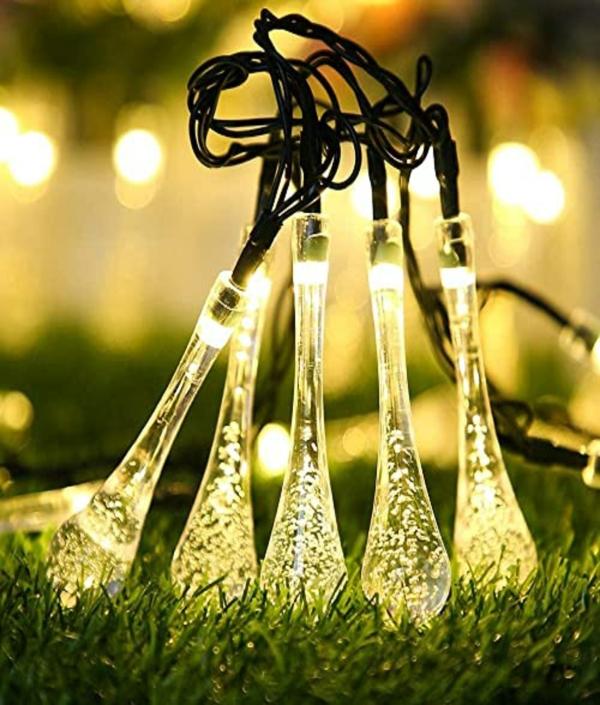 X4Cart Warm White Fairy Water Drop String Ball Light 14 LED Outdoor ...