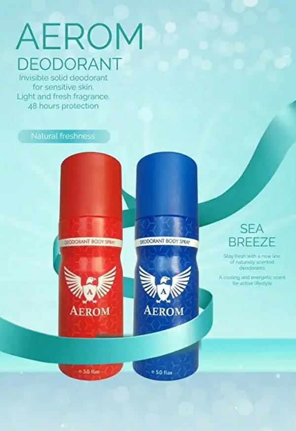 Aerom Energy and Alive Deodorant Body Spray For Men, 300 ml (Pack of 2) - JioMart