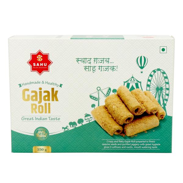 SAHU GAJAK BHANDAR SAHU GAJAK BHANDAR Indian Snacks Gazak Roll 350 Gm ...