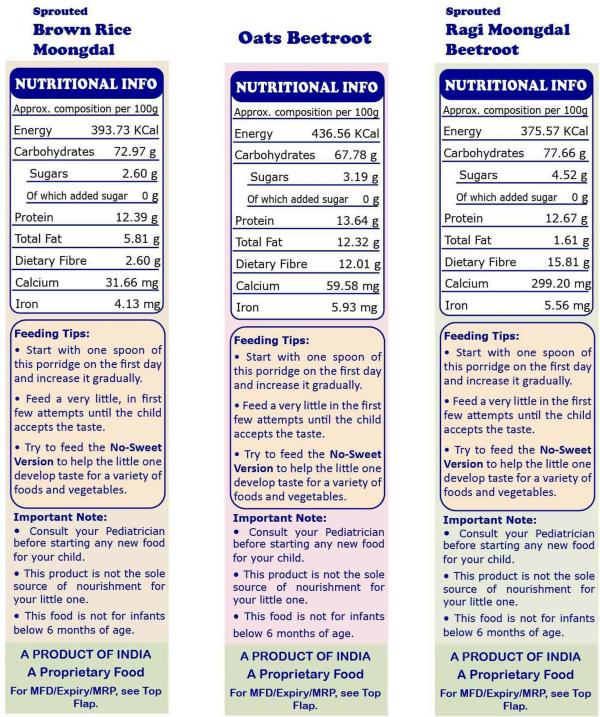 TummyFriendly Foods Certified USDA Organic Stage2 Sprouted Porridge ...