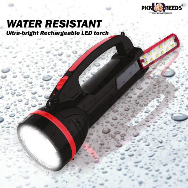 Pick Ur Needs Dual Power Battery Long Range Rechargeable Torch With ...