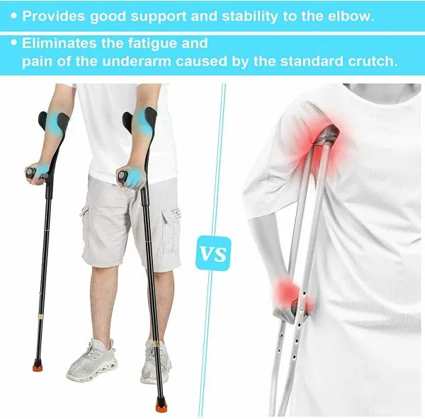 iwalk; Changing lives 101 - Black Elbow Crutch/Stick for Handicapped ...