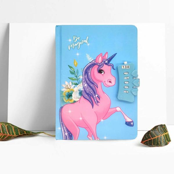 Unicorn Password Lock Diary with Unicorn Shape Pen - JioMart
